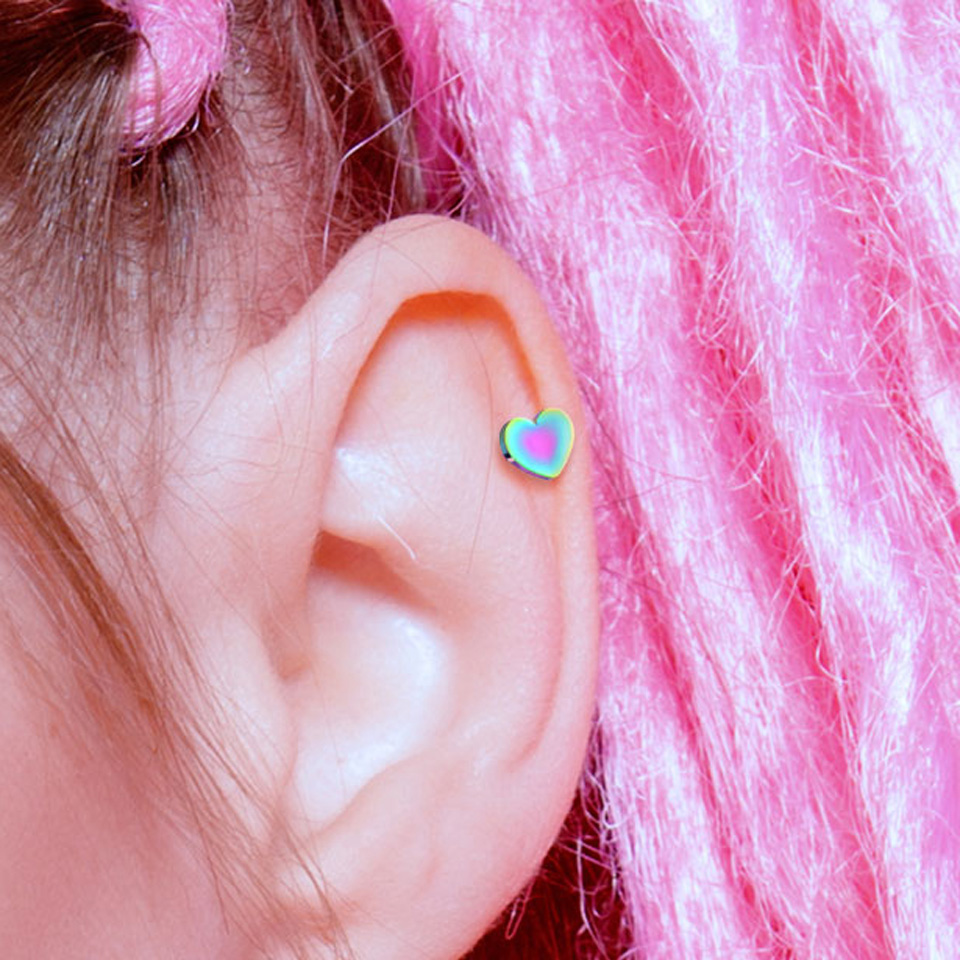 Cute ear piercing in your choice of design and color