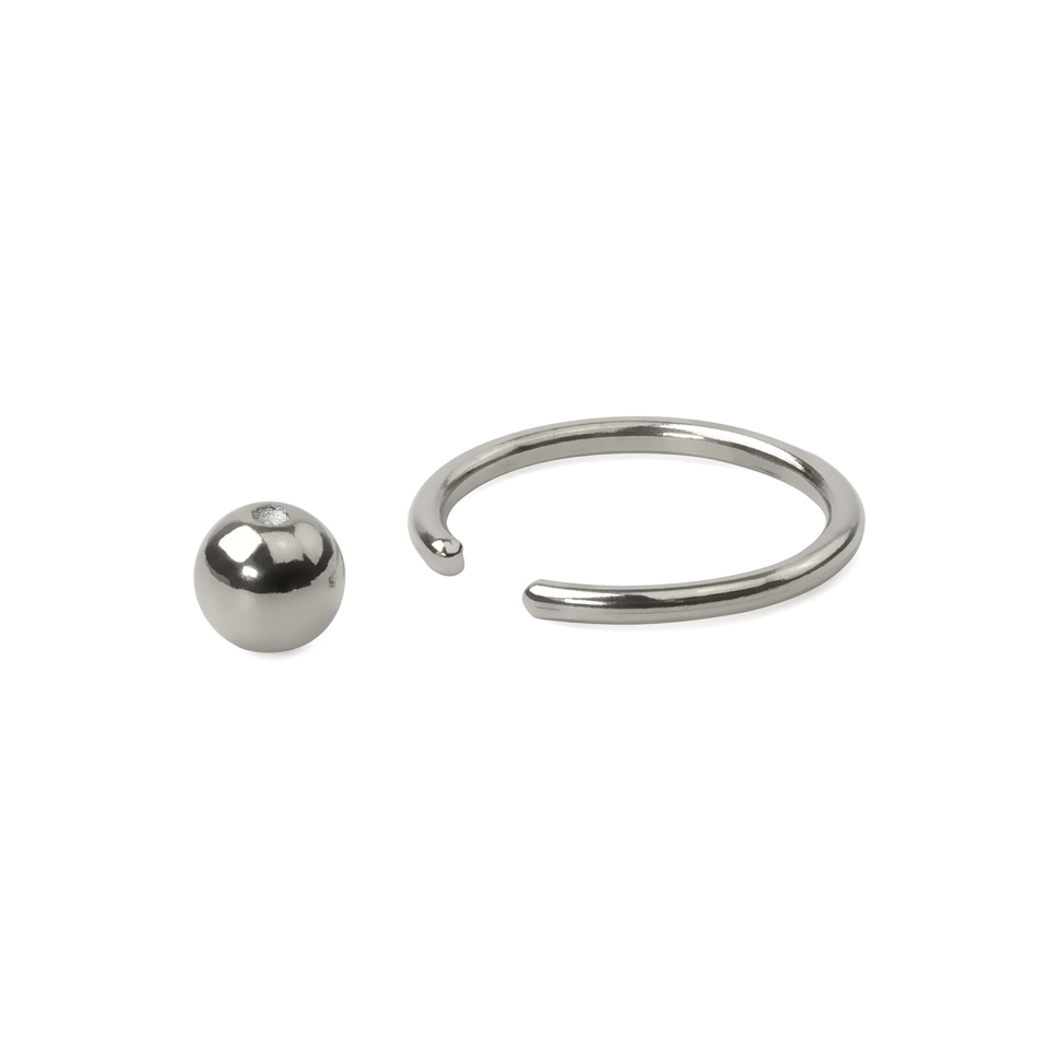 Fabulous captive bead ring in different colors and sizes