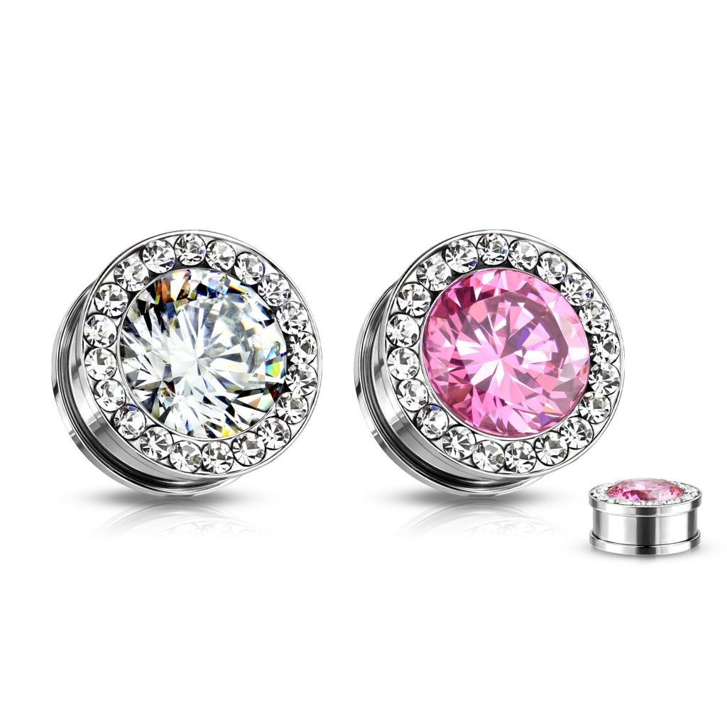 Vibrant plug with a large and small gems - Get bling-bling