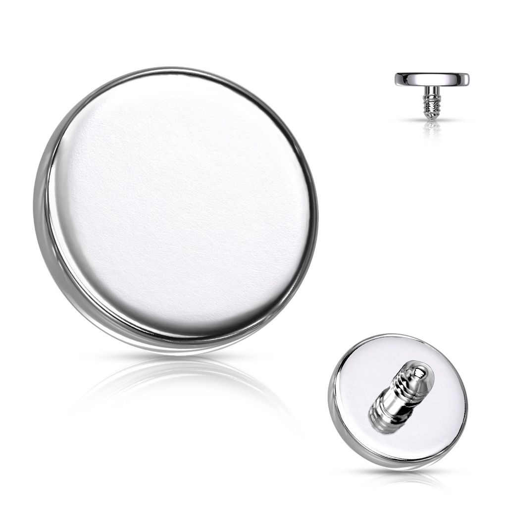 Cool flat dermal disc for your single point piercings