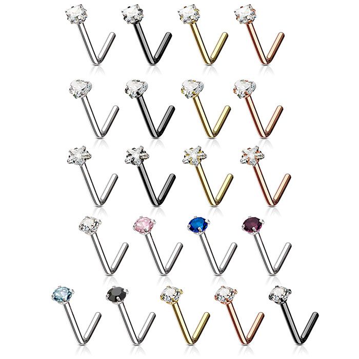 Timeless nose stud in different styles and colors