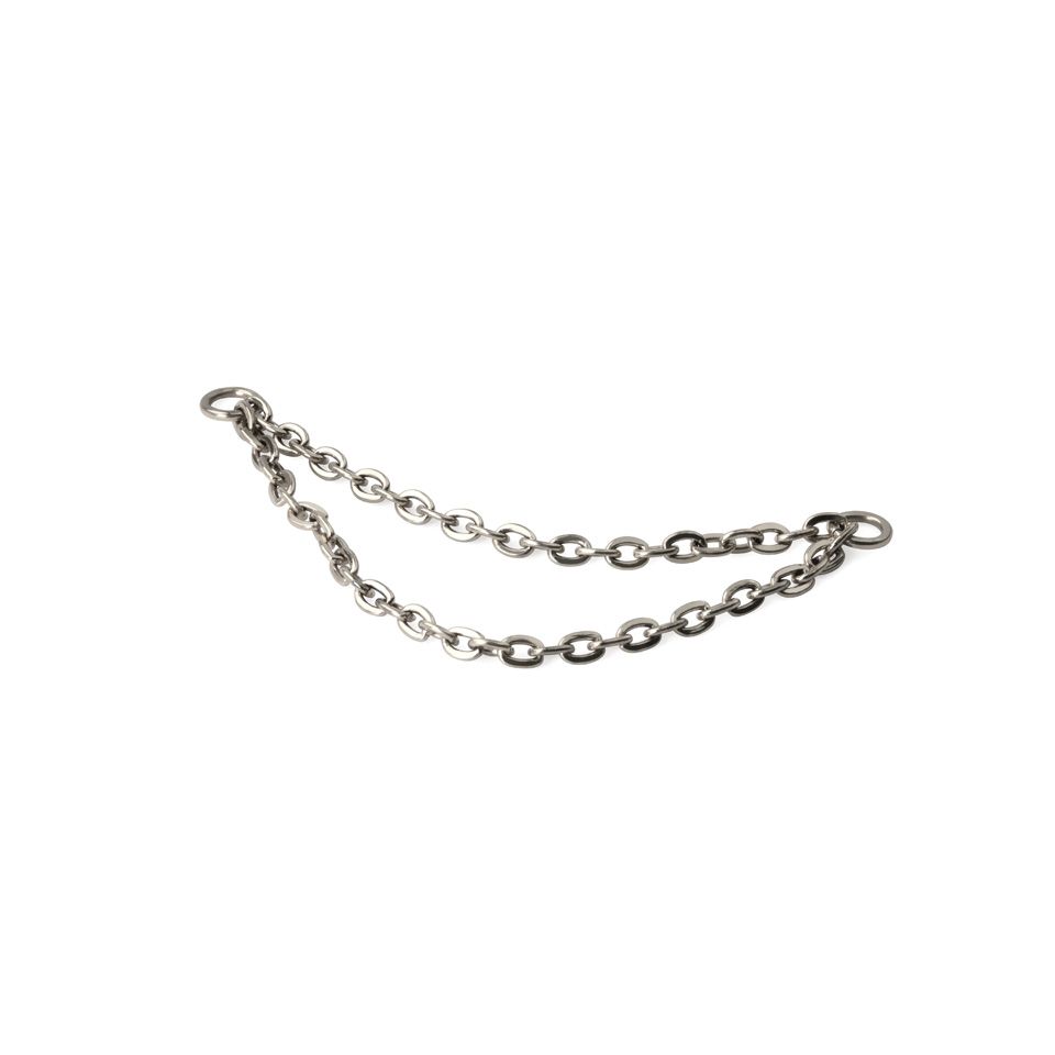 Titanium double connector chain to join your piercings