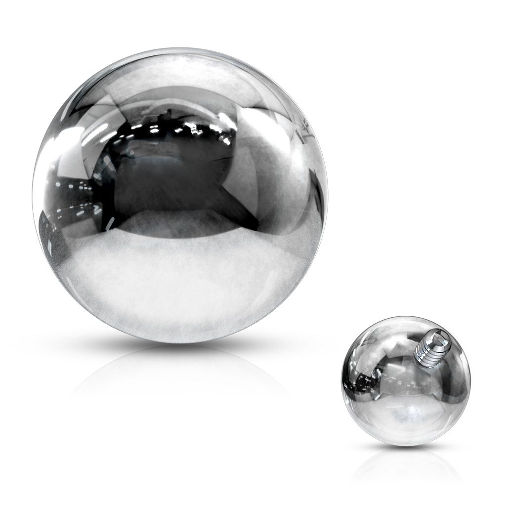 Great ball made of titanium for internally threaded jewelry