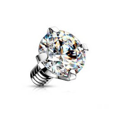 Beautiful flower dermal top with water drop shaped stones