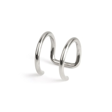 Multiple fake ear cuff with two or three hoops in different sizes and ...